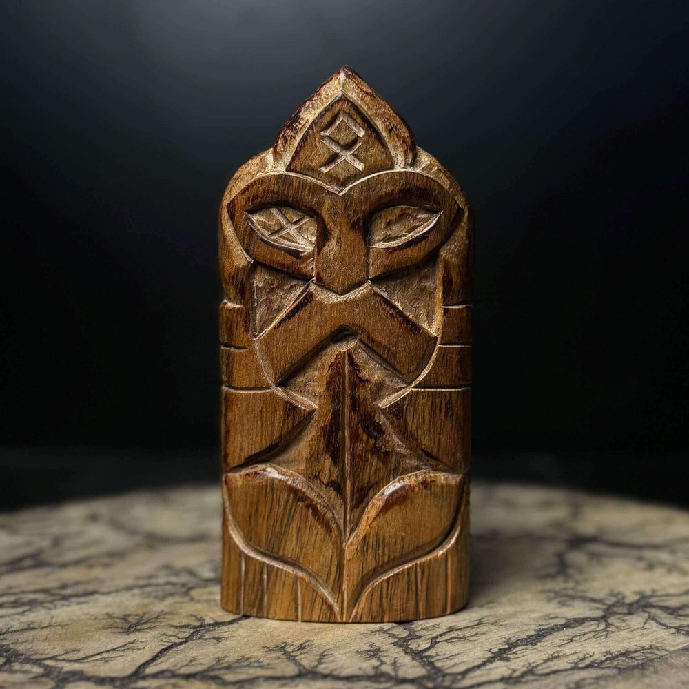 Handmade Norse Gods Wooden Statue