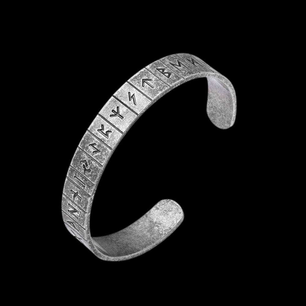 Elder Futhark Runes Arm Ring - Viking Jewelry